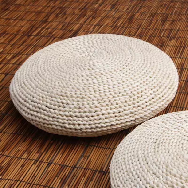Round Thickened Household Living Room Mat, Corn Husk Mat, Japanese ...