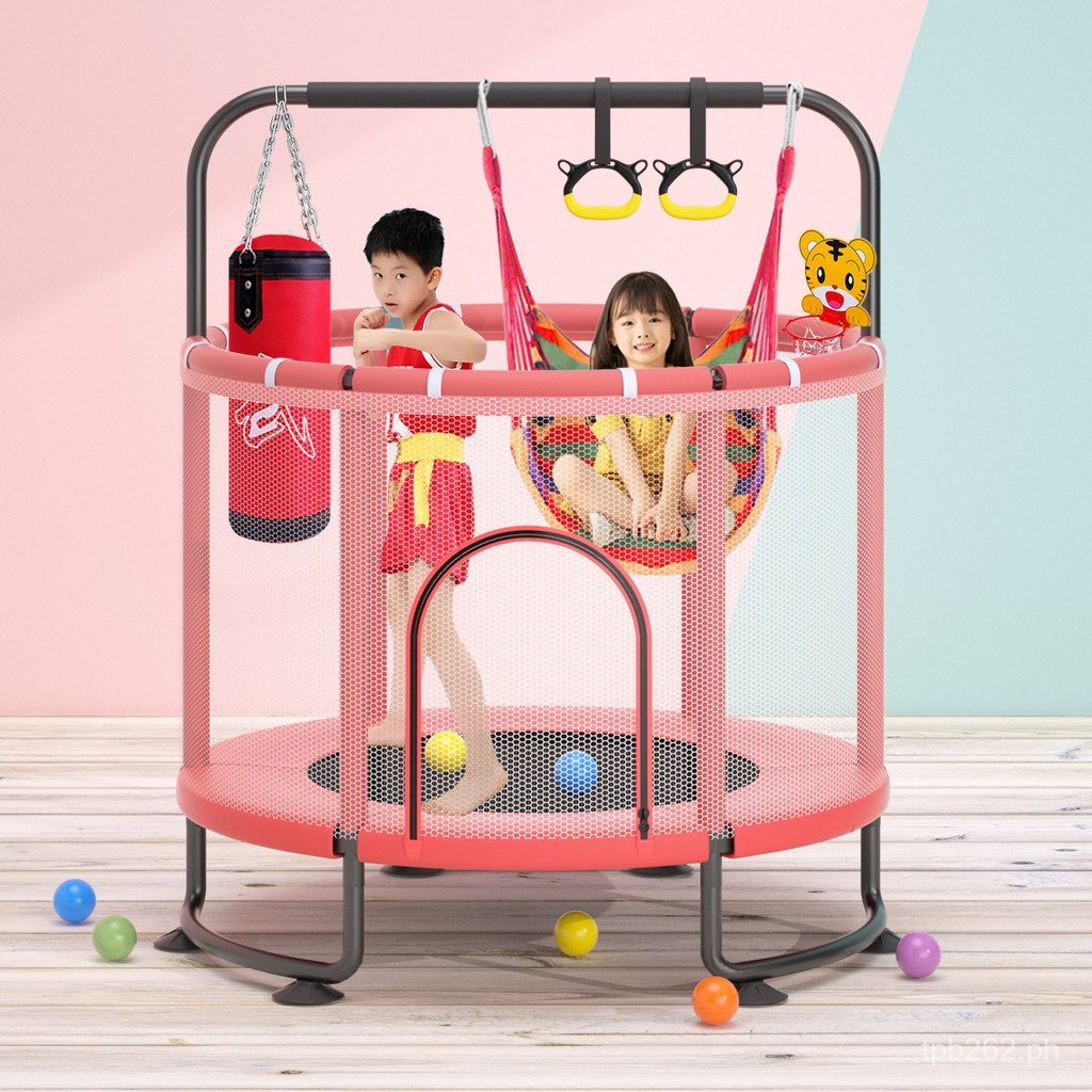 Baby Fitness Equipment Bouncing Bed Jumper Bed with Horizontal Bar for ...