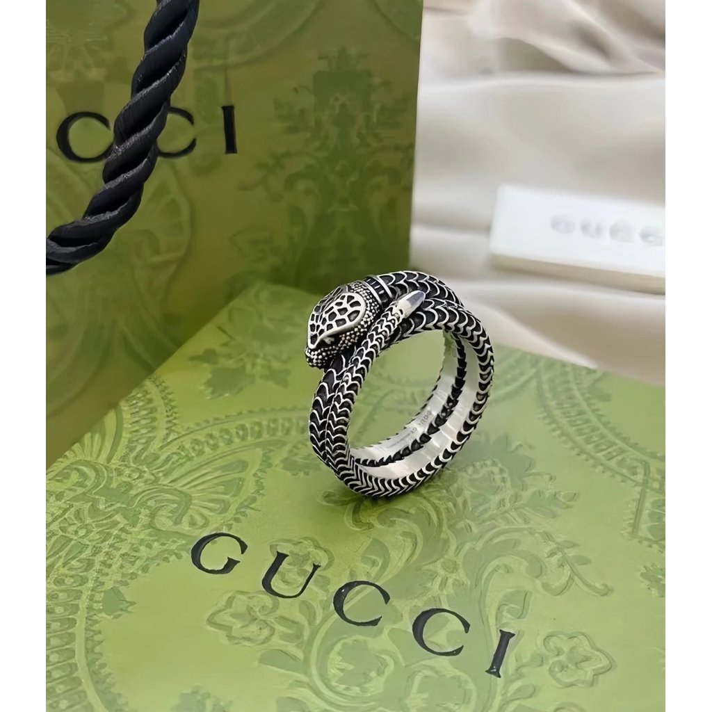 Gucci 925 Silver Garden Series Original Snake Snake Ring Modeling ...