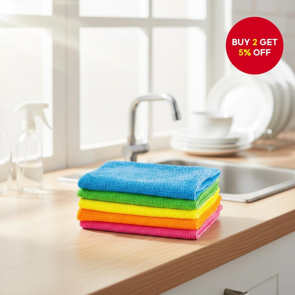 Ultra-Fine Fiber Glass Washing Pad Included, Home Wiping Cloth for Both ...