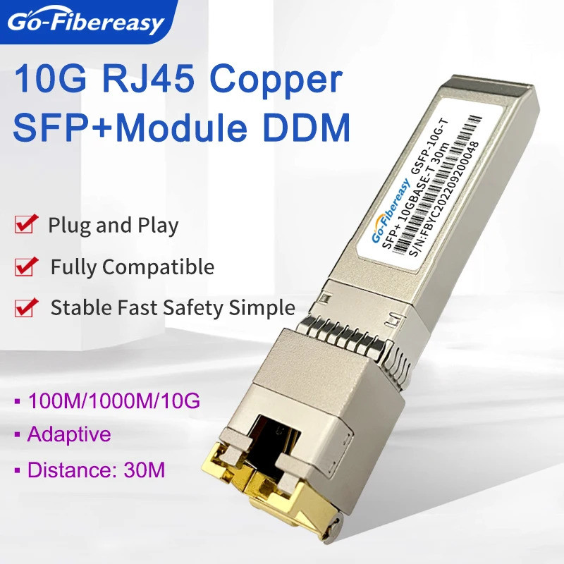10gb Sfp To Rj45 Transceiver Module Sfp-10g-t 10gbase-tx Rj45 Copper ...