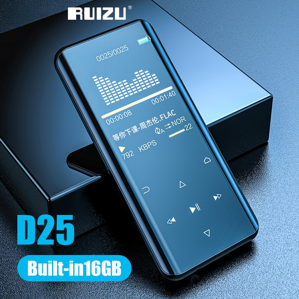 RUIZU D25 Bluetooth MP3 Player Portable MP4 Music Player With Speaker ...