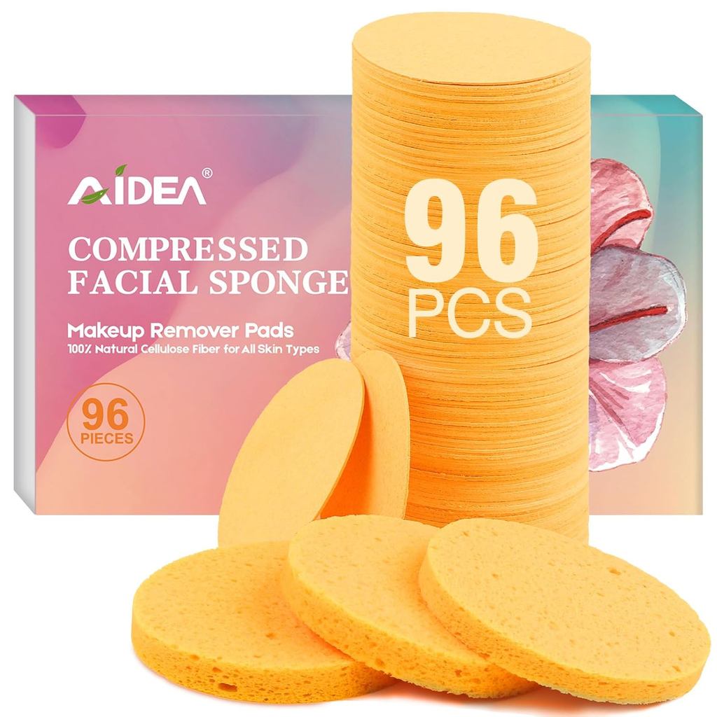 BUY 1 TAKE 1 AIDEA 96Count Compressed Facial Sponges, Face Sponges for ...