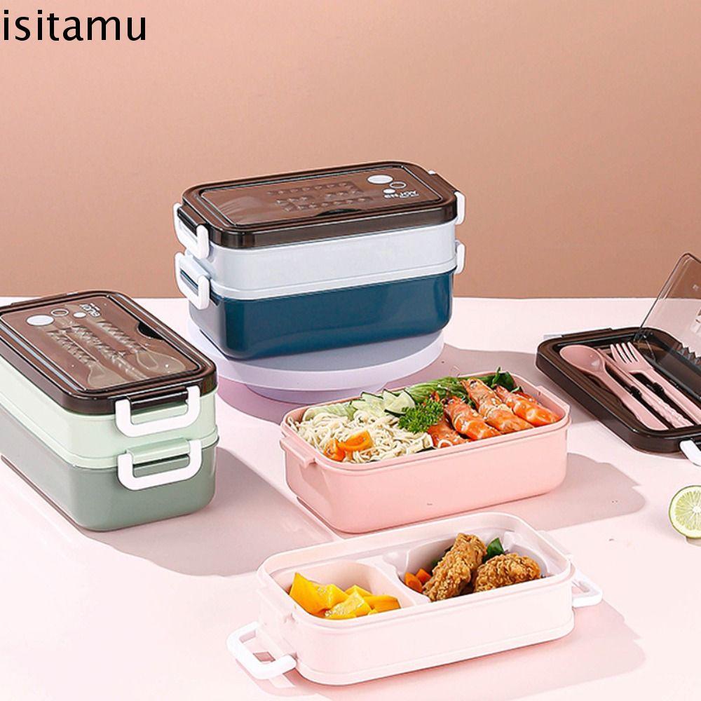ISITAFT Food Storage Container, Heat Resistant Compartment Double-layer ...