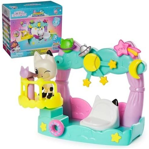 Gabby's Dollhouse, Pandy Paws Dreamy Balcony Playset, 8-Pieces with Toy ...