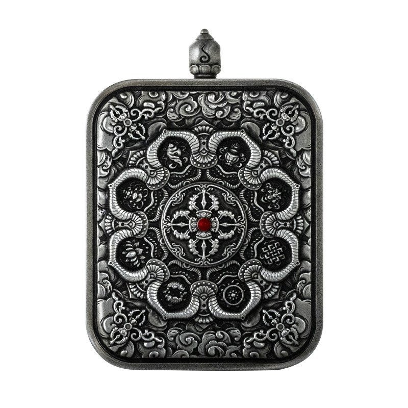 Pure Silver Brass Waterproof Eight Auspicious Symbols Pendant ...