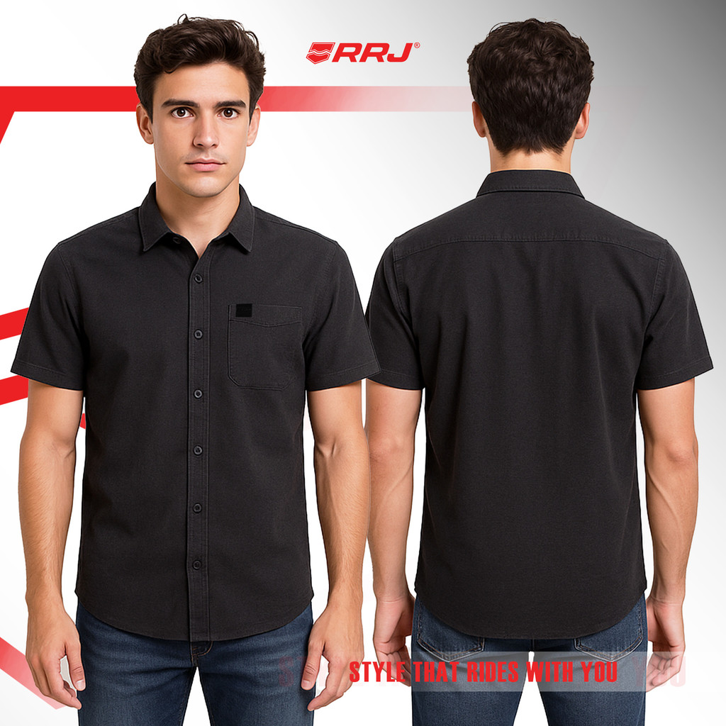 RRJ Men's Basic Woven Semibody Fitting 168968 (Black) | Shopee Philippines