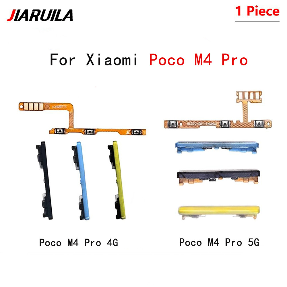 For Xiaomi Poco M4 Pro 4G 5G Power On/Off Button Volume Switch control ...