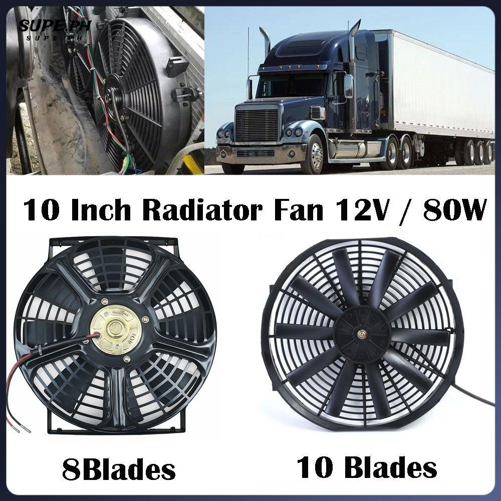 SUPE Radiator Fan, 80W ABS Car Aircon Auxiliary Fan, Universal 8/10 ...