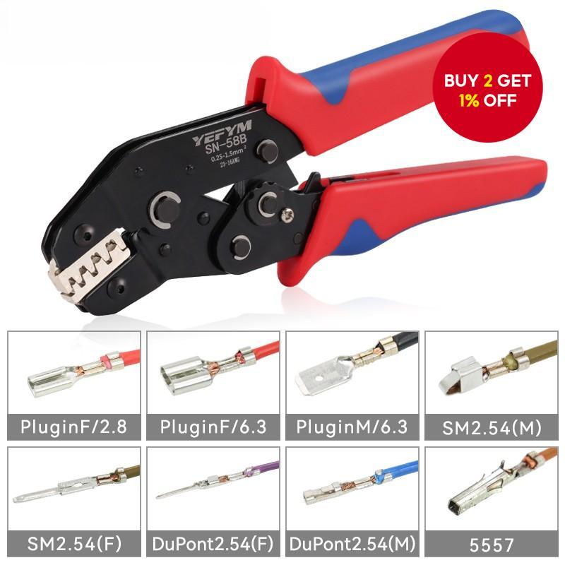 Non-insulated 23-16 AWG Open Barrel Crimping Tool 0.25-1.5mm² ...