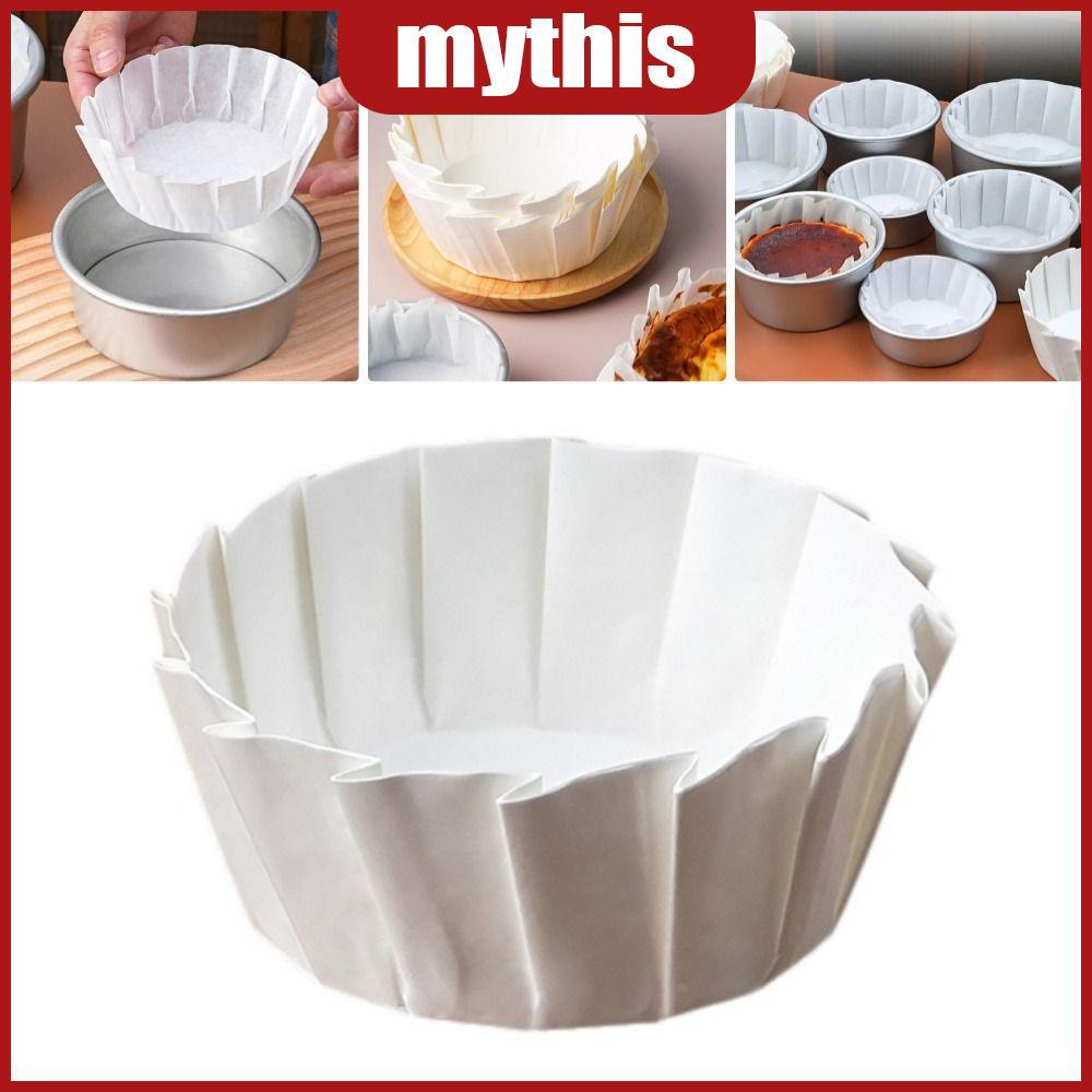 [MYTHIS] 50Pcs Basques Cake Paper, Cake Wrap Kitchen Use Baking Papers ...