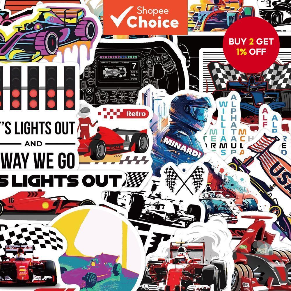 New 50pcs F1 Formula One Stickers - Dazzling Racing Stickers, High ...