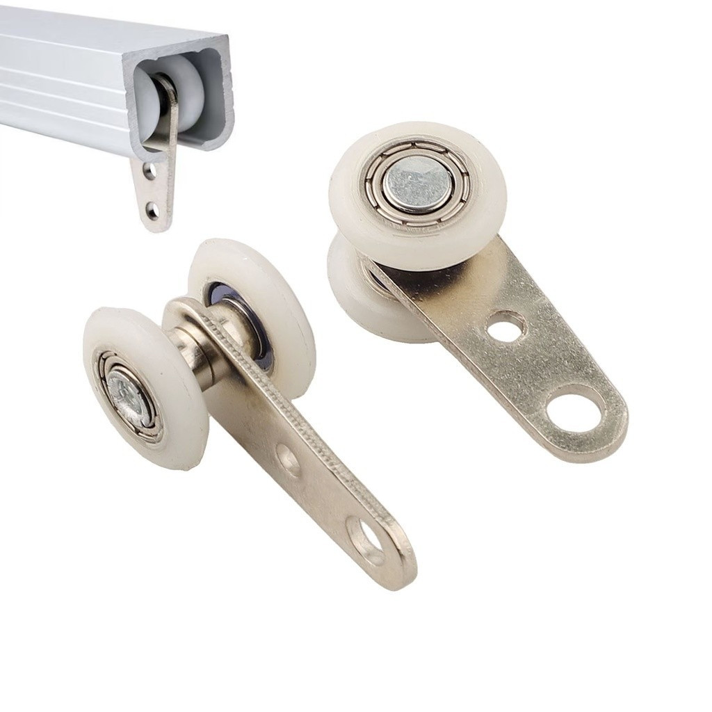 Sliding Door Pulleys Metal Bearing Hanging Track Pulley Block With Two ...