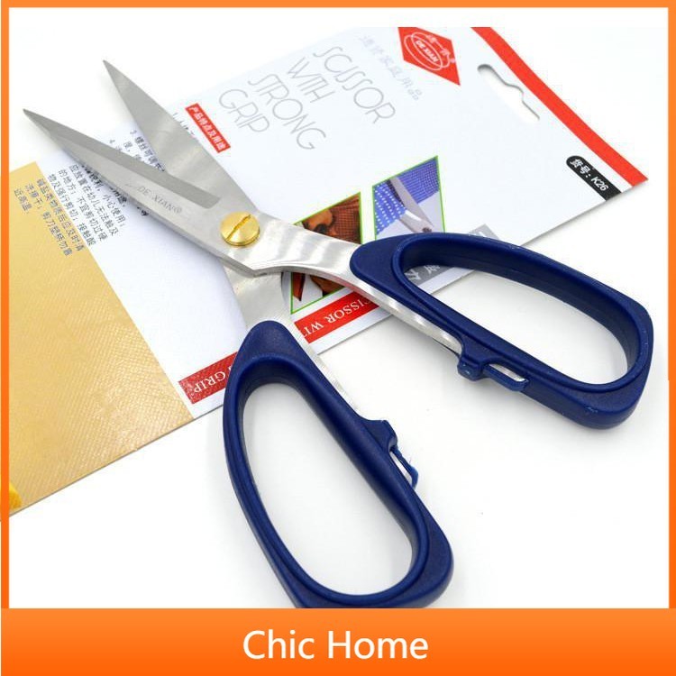Stainless Steel Kitchen Scissors Blue Food Barbecue Scissors Heavy Duty ...
