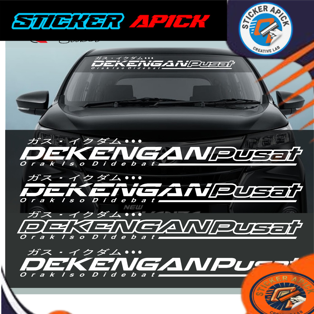 CUTTING STICKERS Car Stickers Front and Rear Windshield Dekengane ...