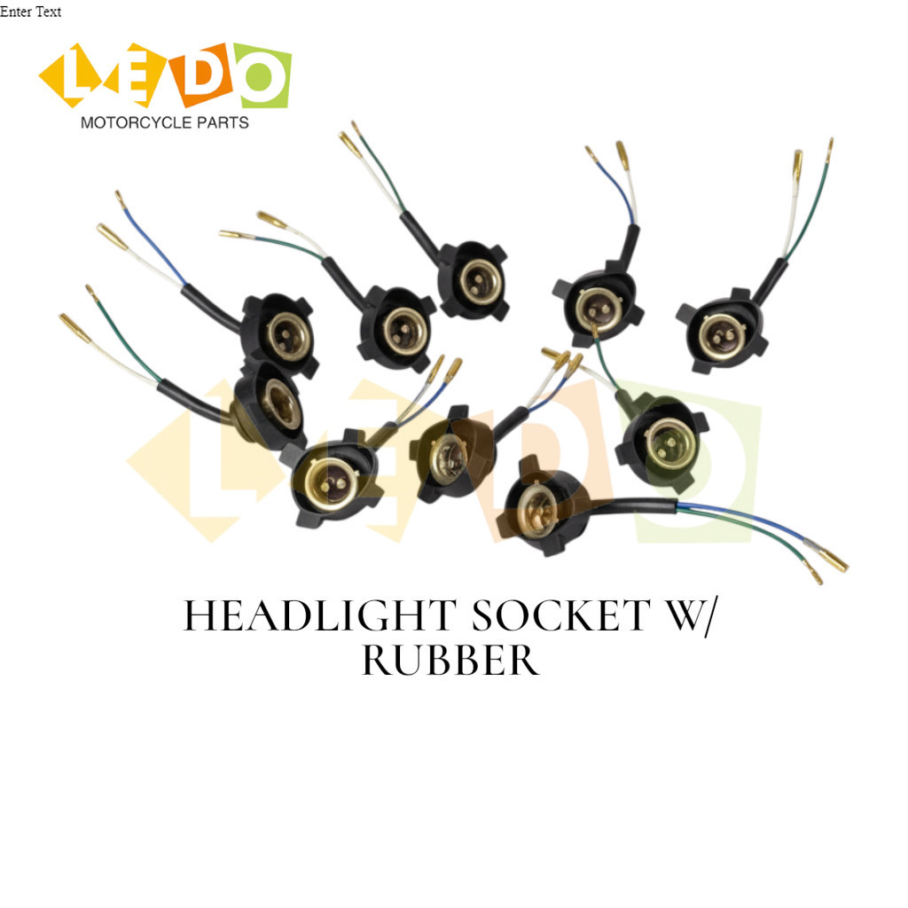 MOTORCYCLE HEADLIGHT SOCKET WITH RUBBER 10PCS | Shopee Philippines