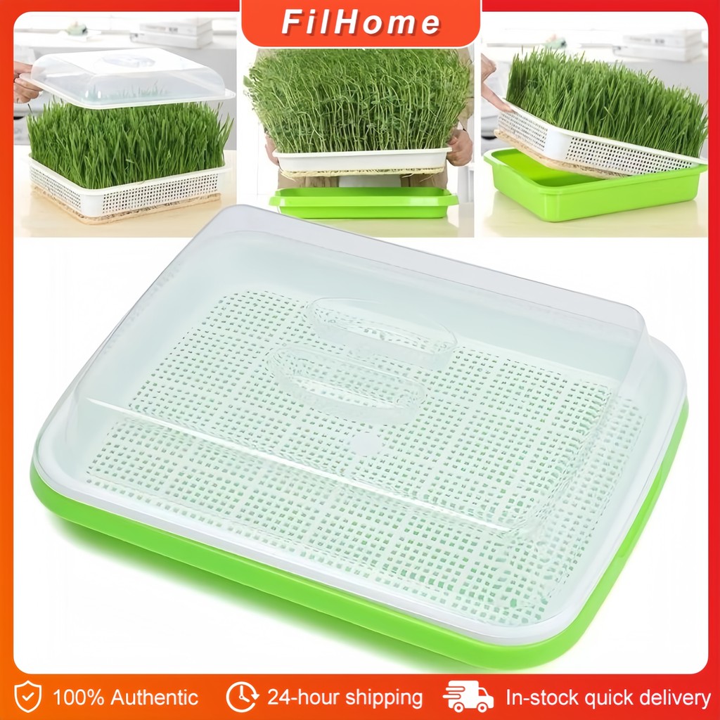 Microgreens Sprouter Tray With Lid Hydroponic Sprouting Tray Budding ...