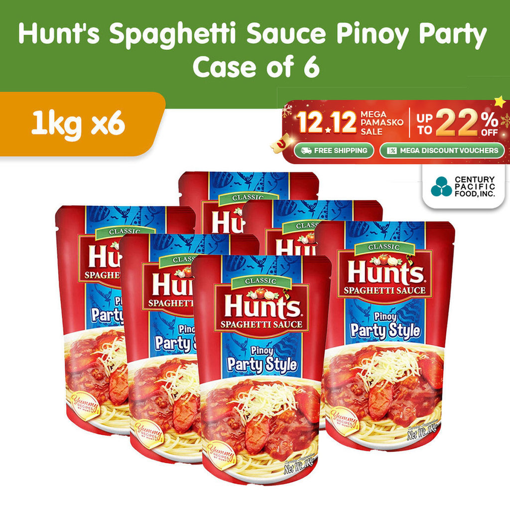 Hunt's Spaghetti Sauce Pinoy Party Doy 1kg (Pack of 6pcs) | Shopee ...
