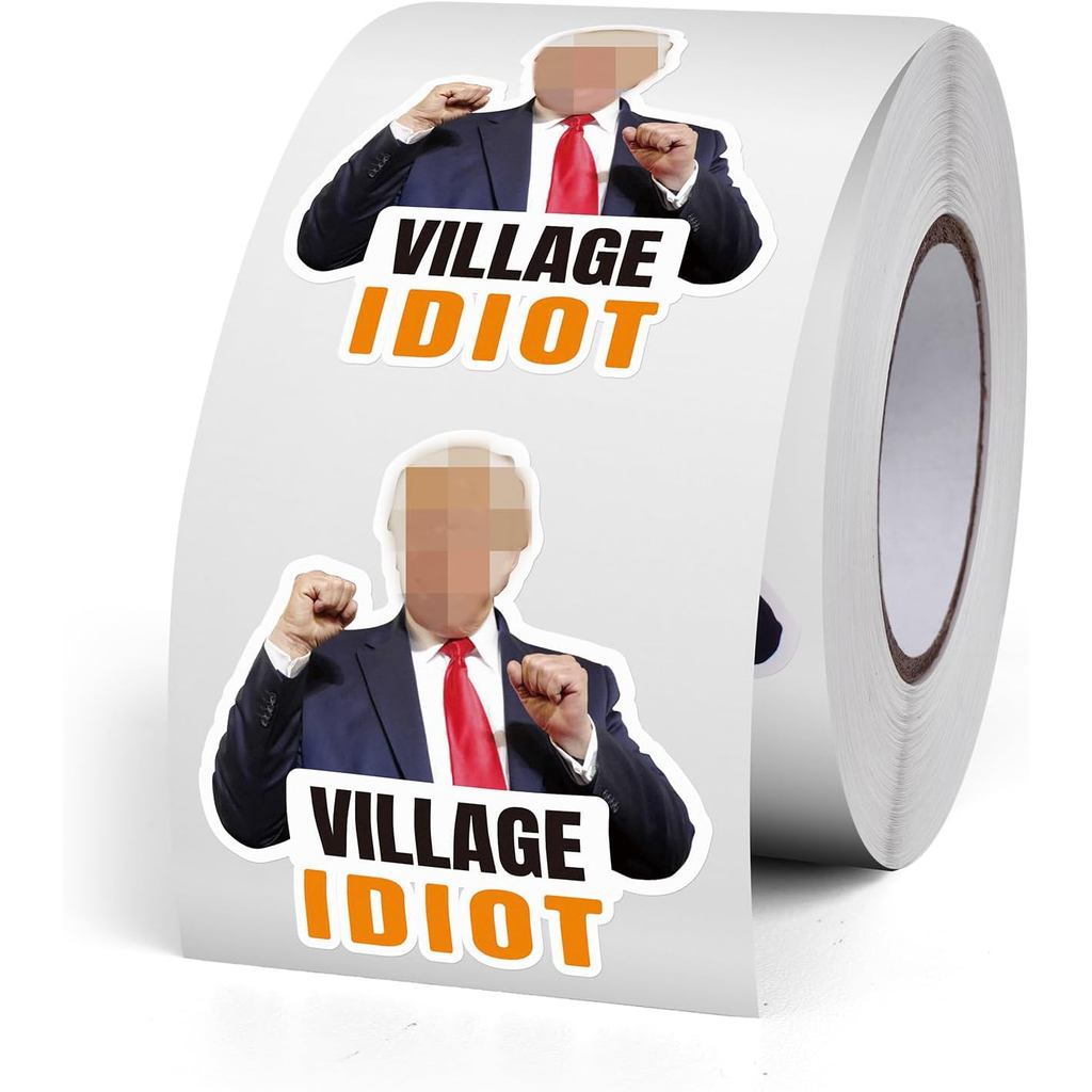 ASUNO Donald Tr×mp Village Idiot Sticker Vinyl Decal Self-Adhesive ...