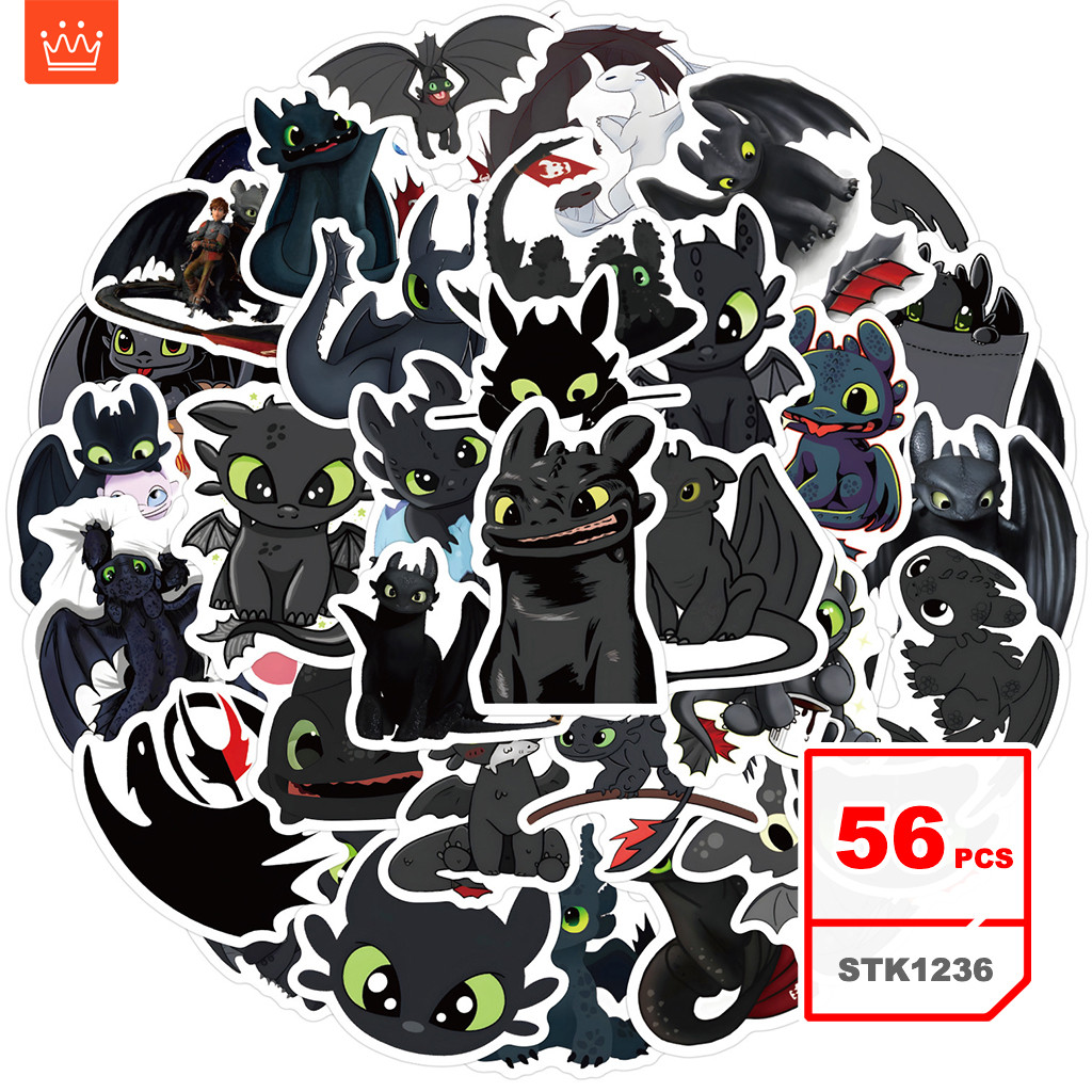Toothless Stickers Set Cartoon Graffiti Sticker Waterproof Decals for ...