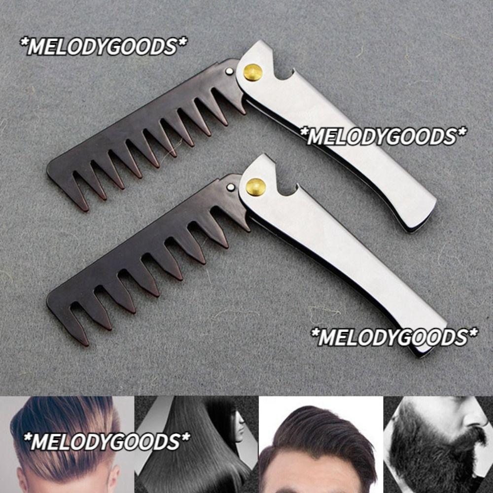 MELODG Handle Foldable Comb, Thin Teeth Wide Teeth Oil Head Comb ...