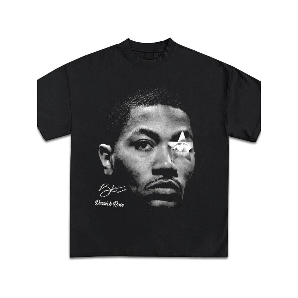 D Rose Graphic T-Shirt Y2K Vintage Basketball Rap Premium Heavyweight ...
