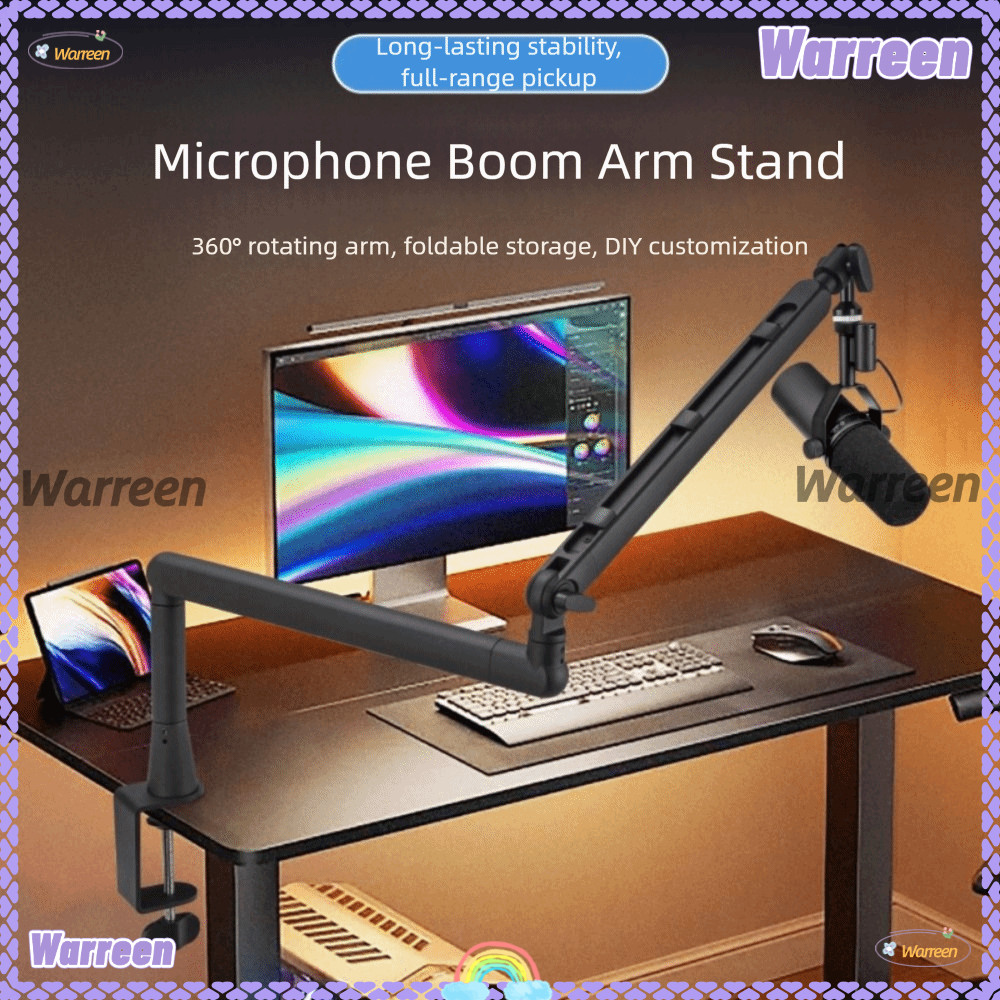 WARREEN Studio Low Profile Mic Arm, Aluminium 360° Rotate Microphone ...