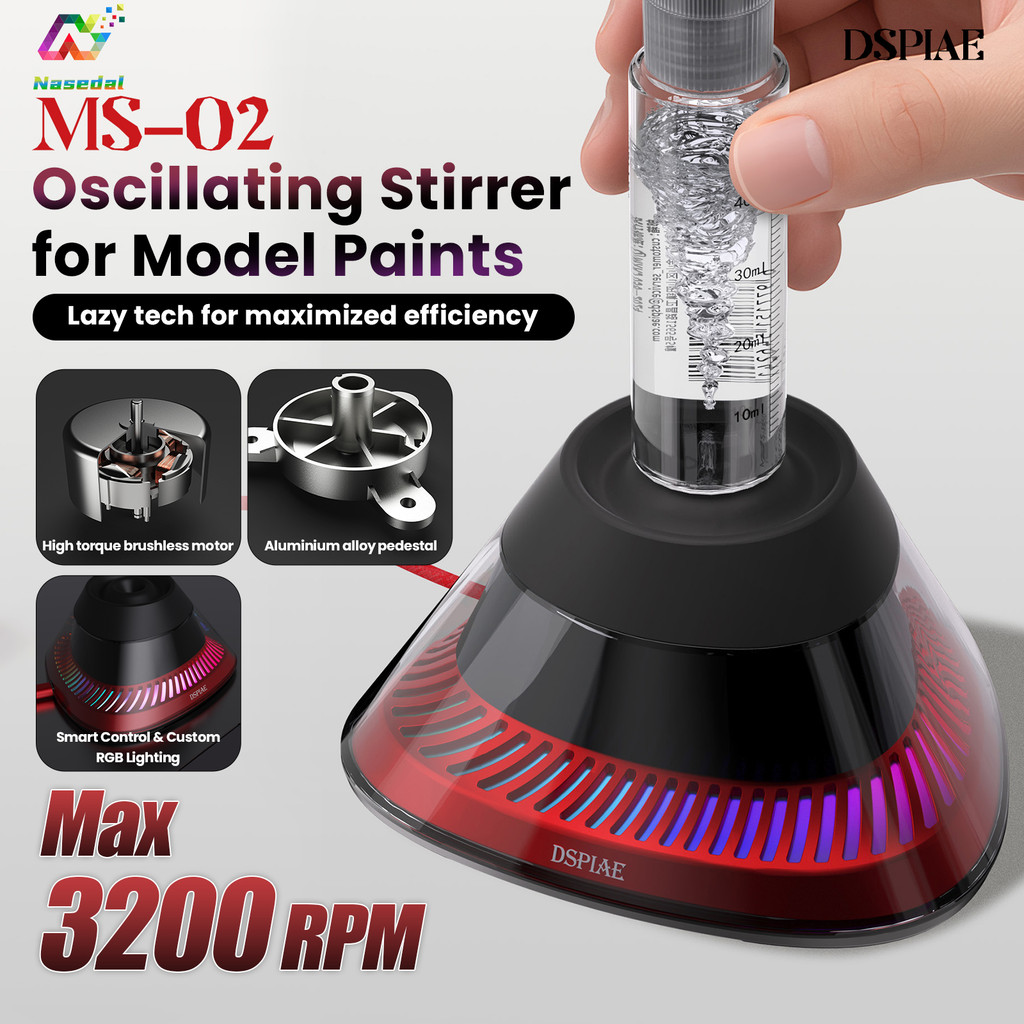 DSPIAE MS-02 Oscillating Stirrer High Torque Brushless Motor 3200 RPM 3 ...