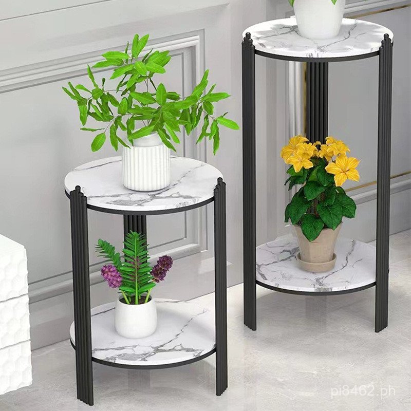 Living Room Modern Simple Flower Stand Plant Balcony Double-Layer Floor ...