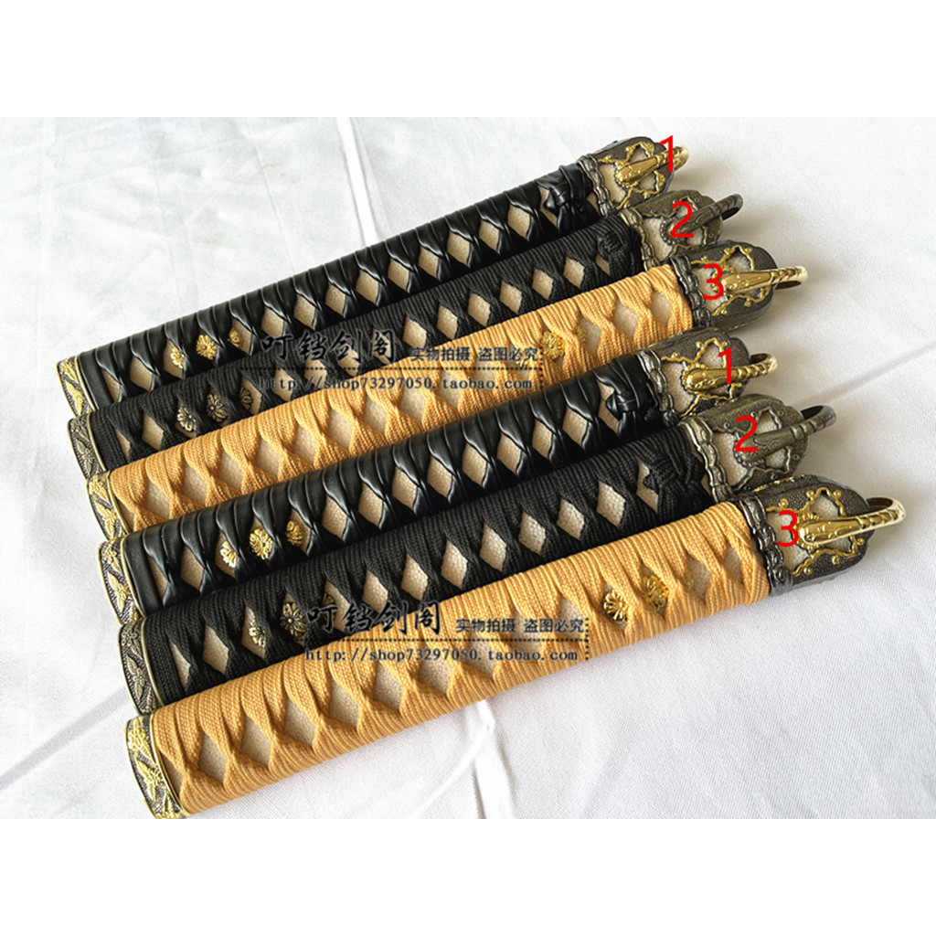 30cm, 26cm Real Fish Skin Army Knife Handle Handle Curved Style ...