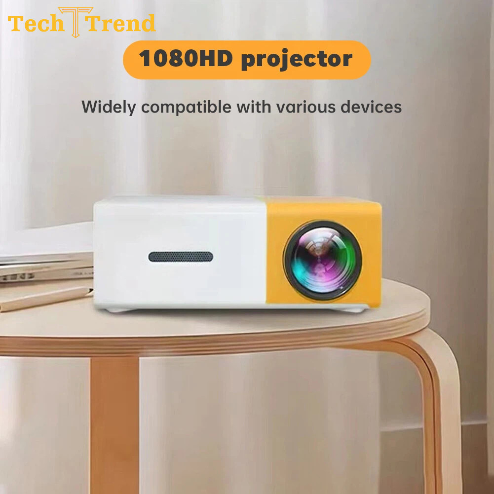 YG-300 Wireless Projector Mini Portable Projector Adjustable Focus ...