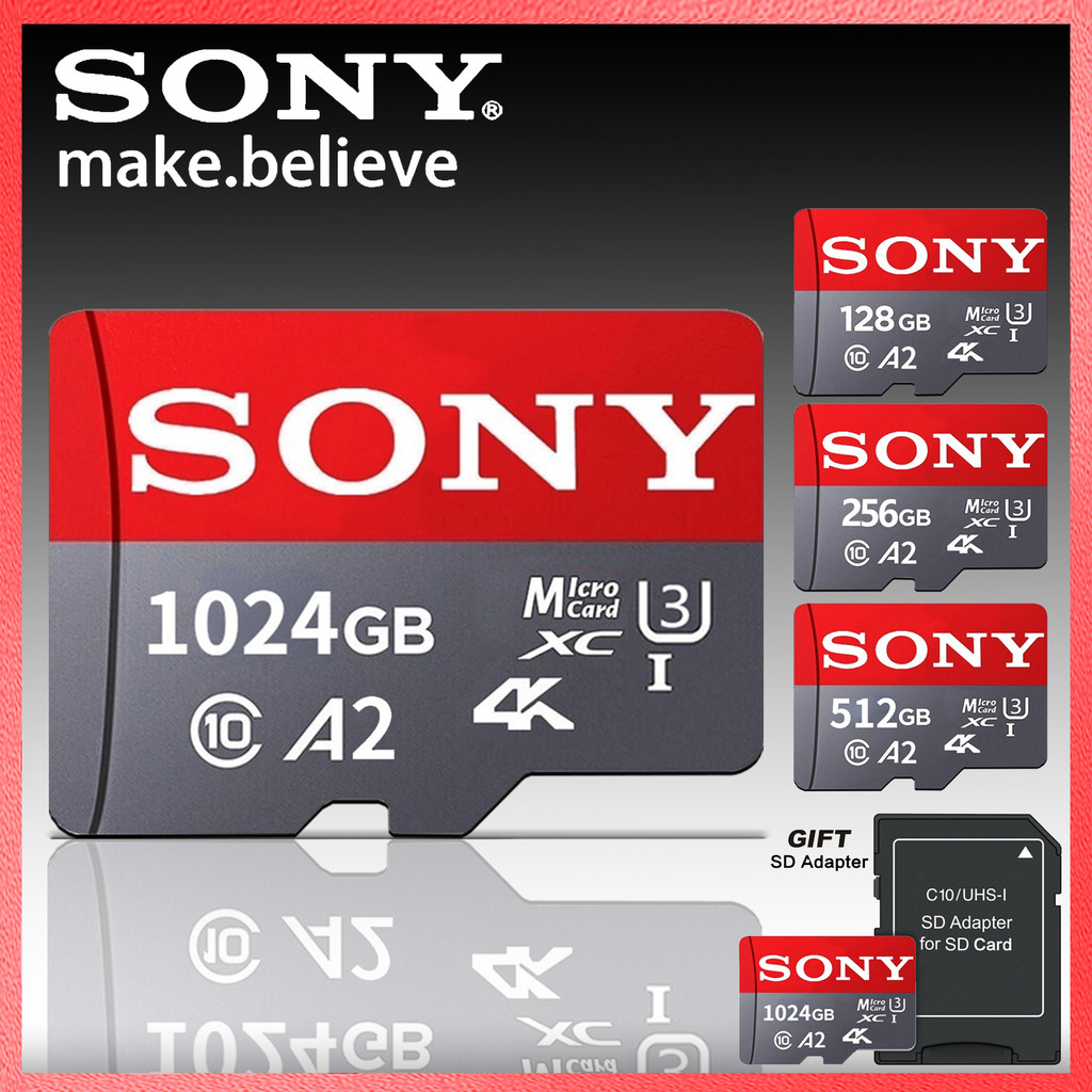 SONY SD Memory Card 128GB 256GB High Speed Micro TF SD 1024GB 512GB A2 ...