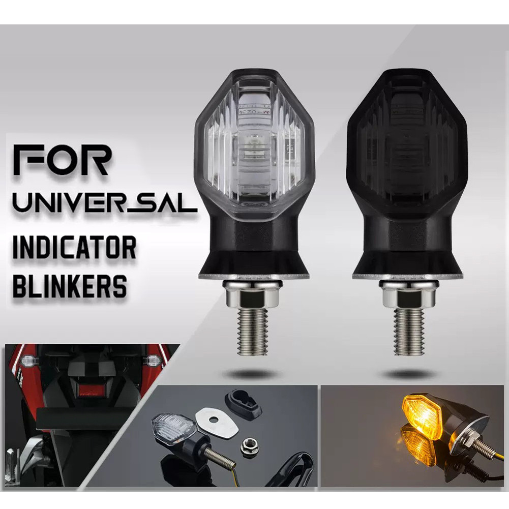 Universal 2Pcs LED Motorcycle Turn Signals Flashers Sport Bike ...