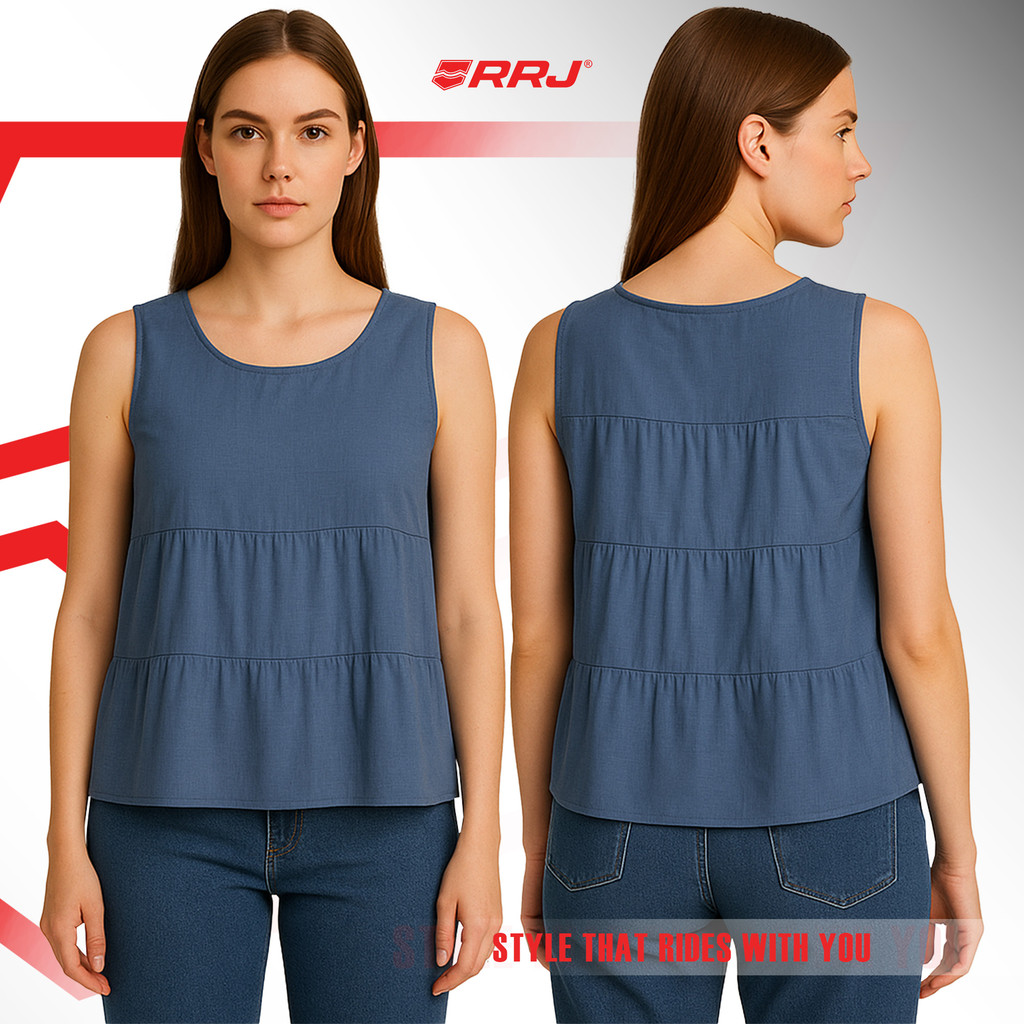 RRJ Ladies Basic Woven Regular Fitting 168718 (Blue) | Shopee Philippines