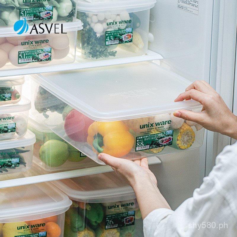Box Fruit Refrigerator ASVEL Japanese Large Capacity Vegetable Plastic ...