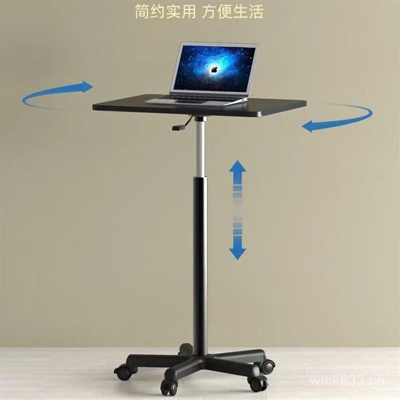 Office Gold Standing Desk with Wheels L7Movable Adjustable Desk ...