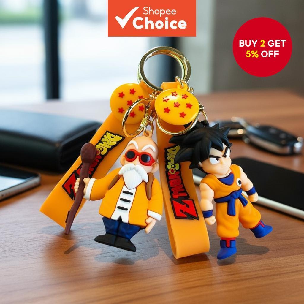 1pc Dragon Ball Super Saiyan Goku Keychain Creative Anime Key Ring for ...