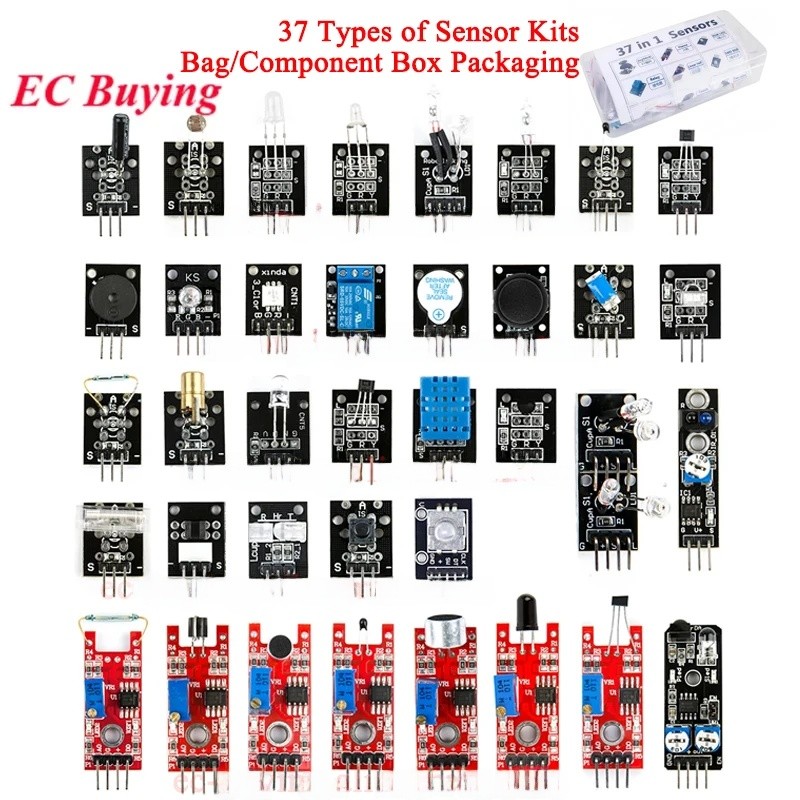 37 in 1 Sensors Modules 37 Kits Starter Kit with box for Arduino ...
