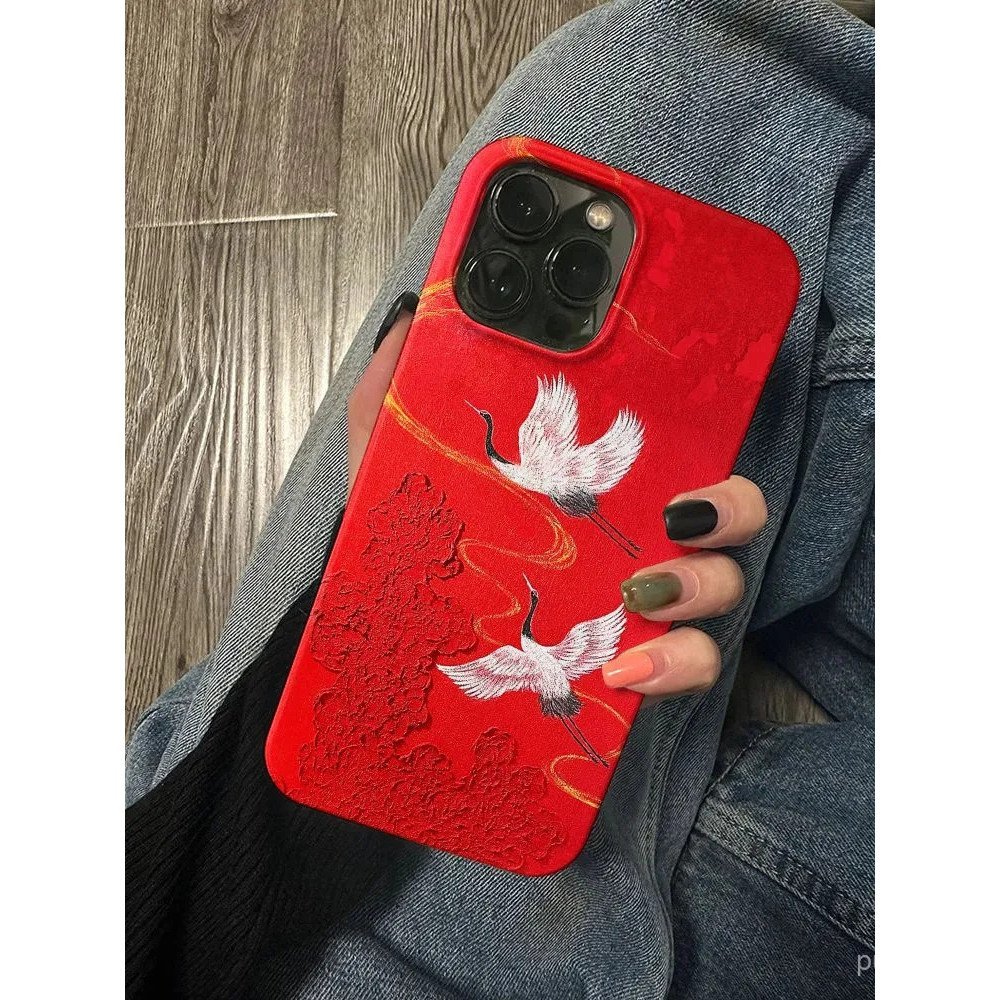 Graffiti Phone Case Red Bottom Crane Minimalist Art High-end Bestseller ...