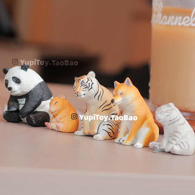 Panda's Cave Japanese Creative Funny Capsule Toys Doll Animal Model ...