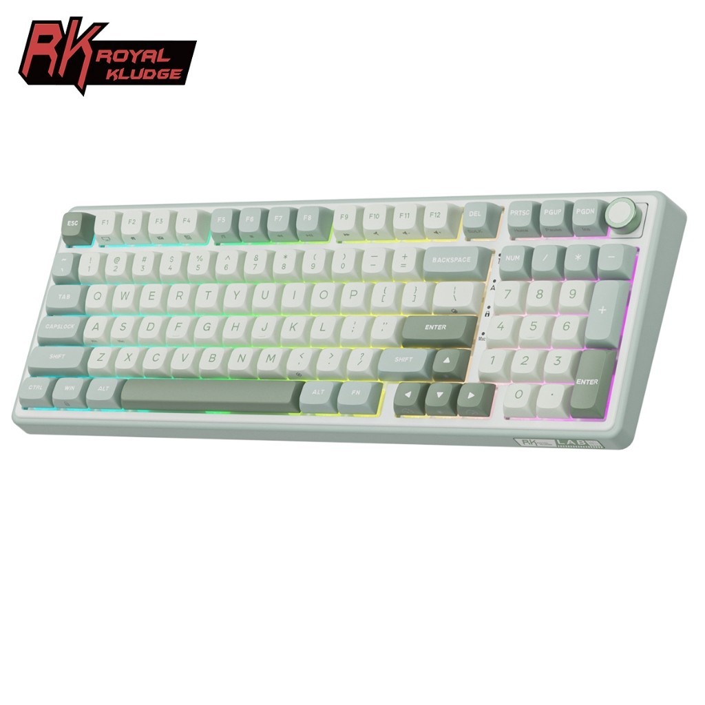 Royal Kludge RK R98Pro Sky Cyan 98 Key RGB Wired With Knob Mechanical ...