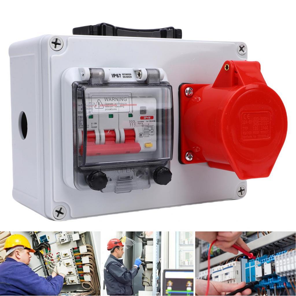 kkmoon-PH Portable Industrial Outlet Box Pre Wired Electrical Socket ...