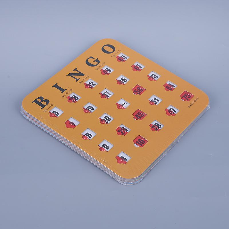 [loveshoping] 5pcs Bingo Game Card Easy-Read With Sliding Windows ...