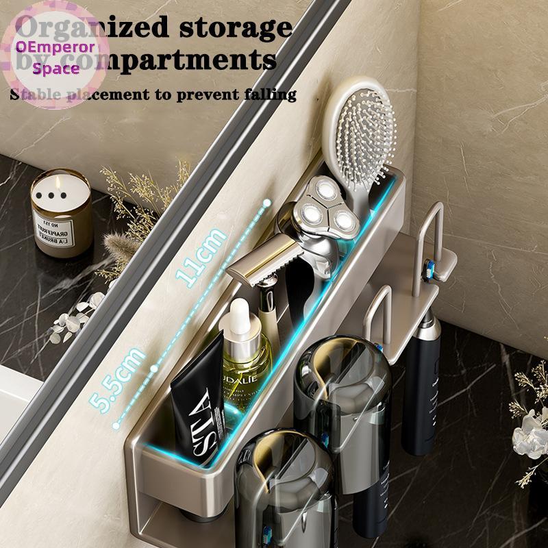 OEmperor Metal Toothbrush Storage Rack Wall-mounted U-shaped Card Slot ...