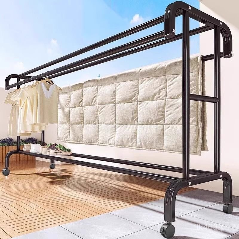 Clothes Drying Rack Floor-standing Balcony Single Rod Bedroom Home ...