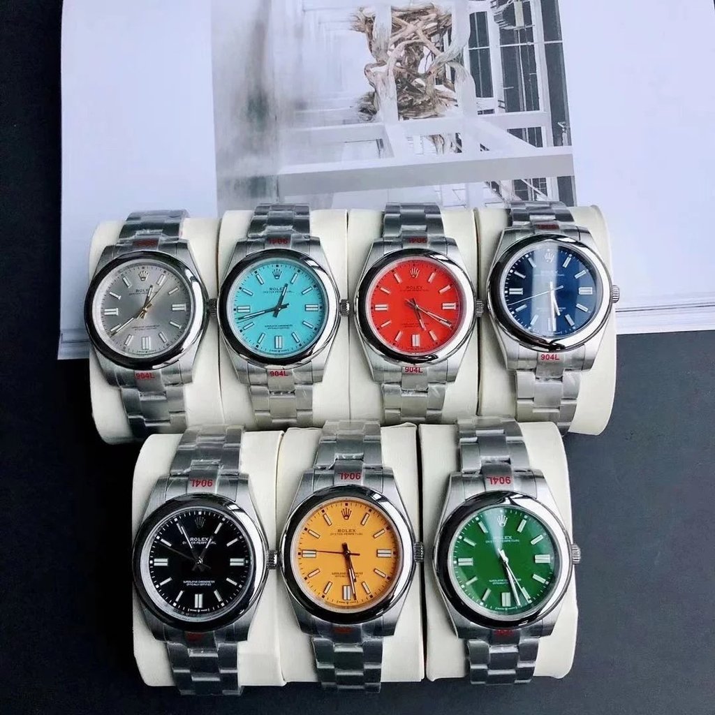 ROLEX ROLEX Hot-selling Colorful Candy Oyster Style Permanent Men Women ...