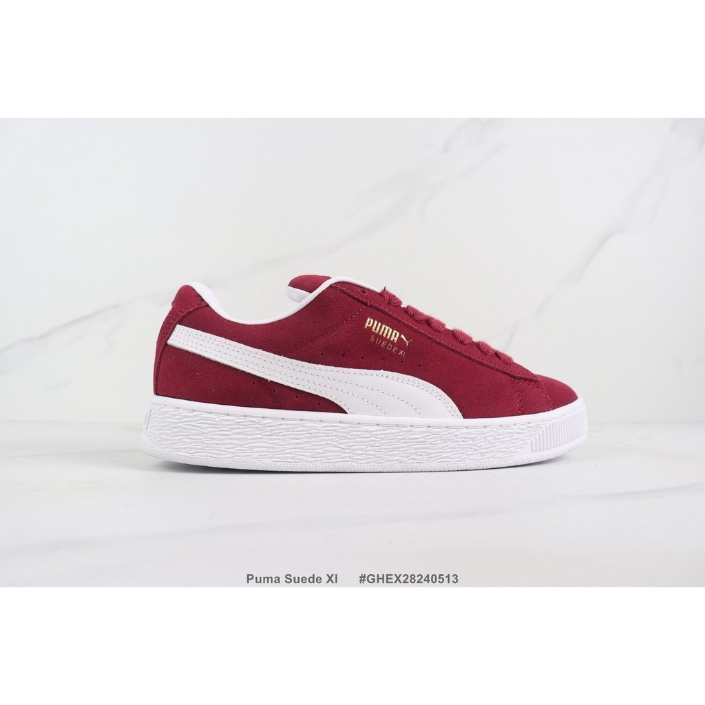 Puma Suede Xl Red Men's and women's retro low-top rubber sole casual ...