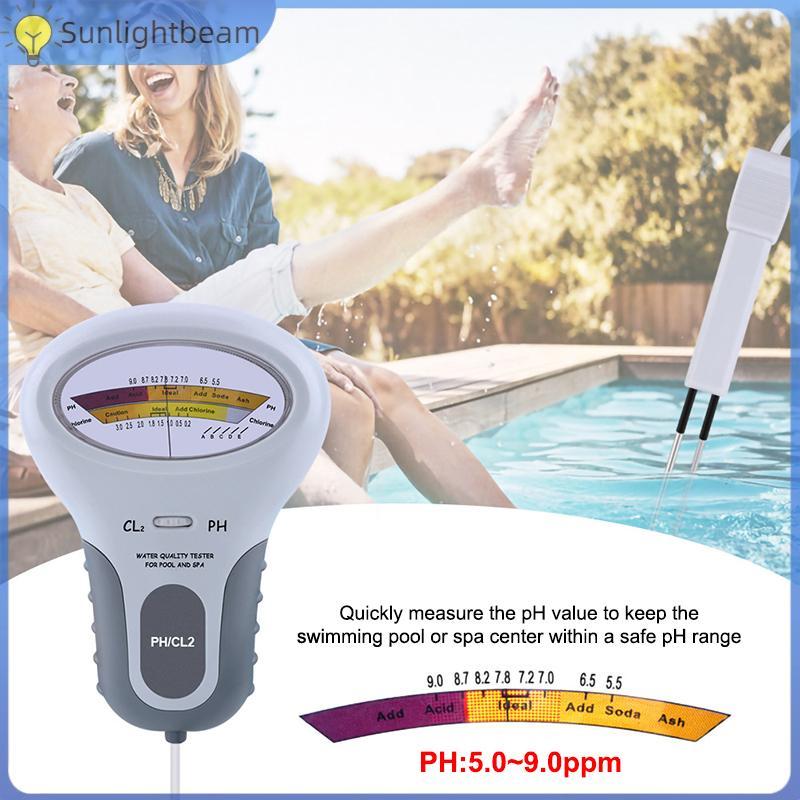 # Light # 2 In 1 PH Chlorine Meter PH Cl2 Tester Swimming Pool Aquarium ...
