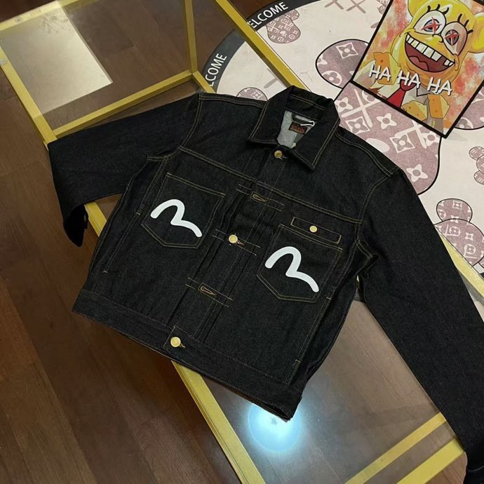 Evisu New loose-fitting denim jacket coat Male | Shopee Philippines