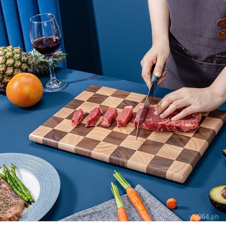 Chopping Board Cutting Board Solid Wood Chopping Board Checkerboard ...